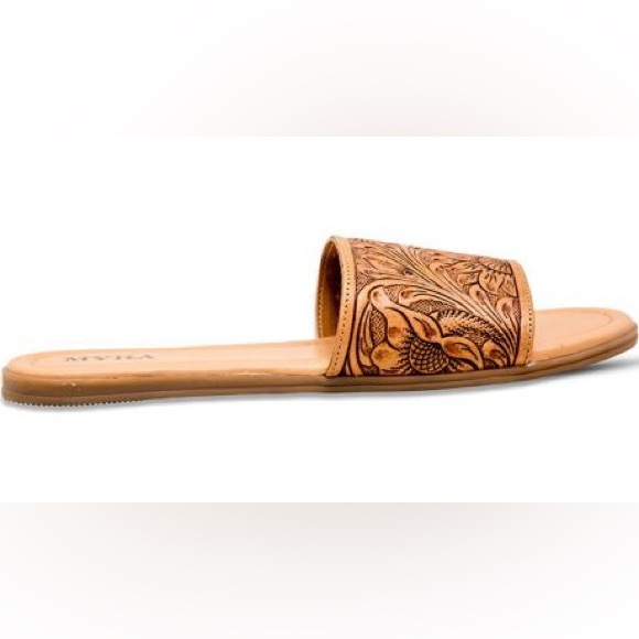 Myra Bag | Shoes | Nwt Western Tooled Leather Slides | Poshmark